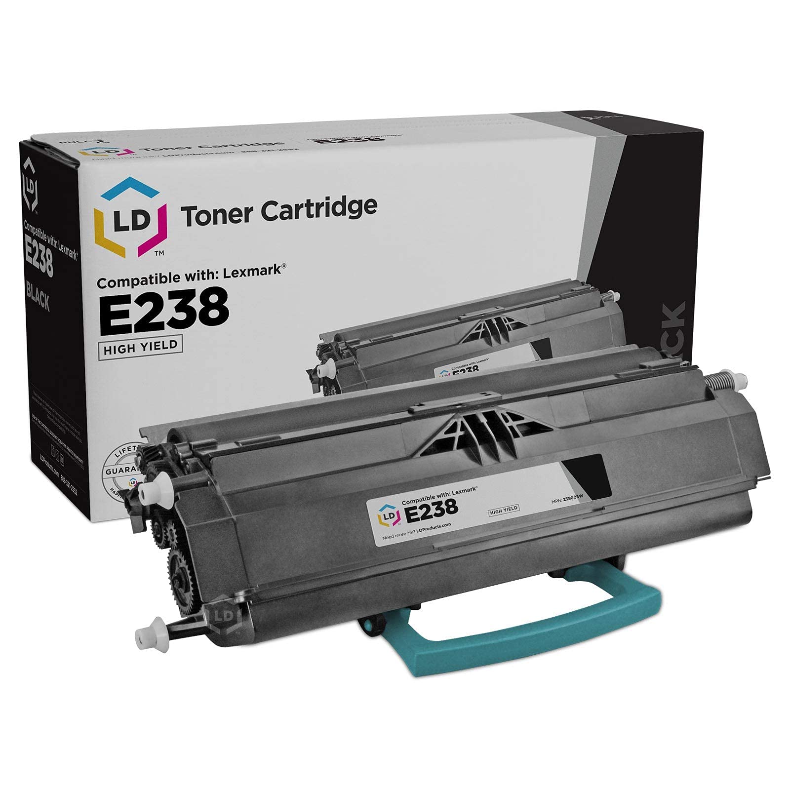 LD Products Remanufactured Toner Cartridge Replacement for Lexmark E238 Series 23800SW High Yield (Black)