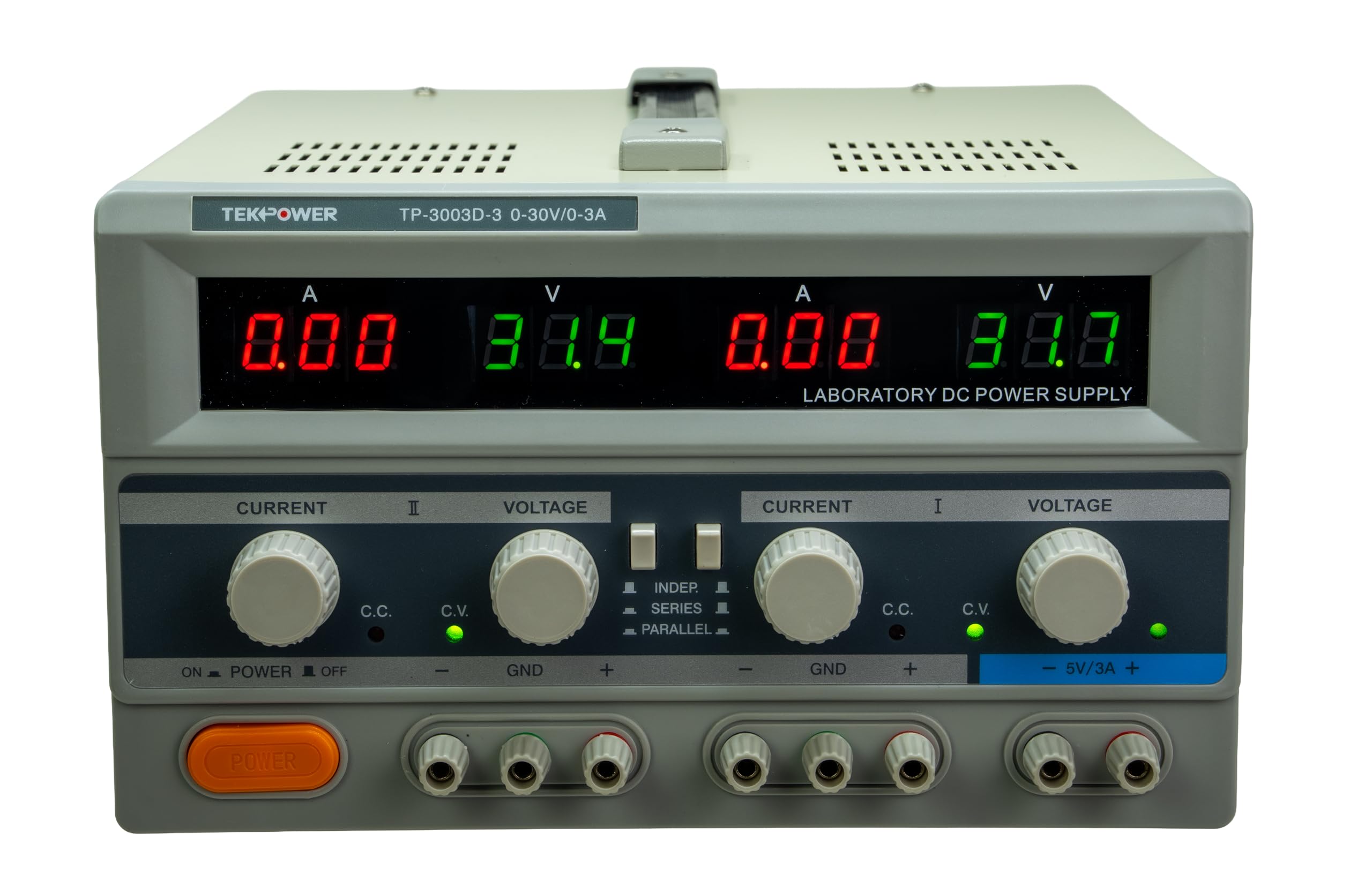 Kaito HY3003D-3,30V/3A Triple Output Linear DC Power Supply,Lab Grade 2 Main Output and one 5V Output