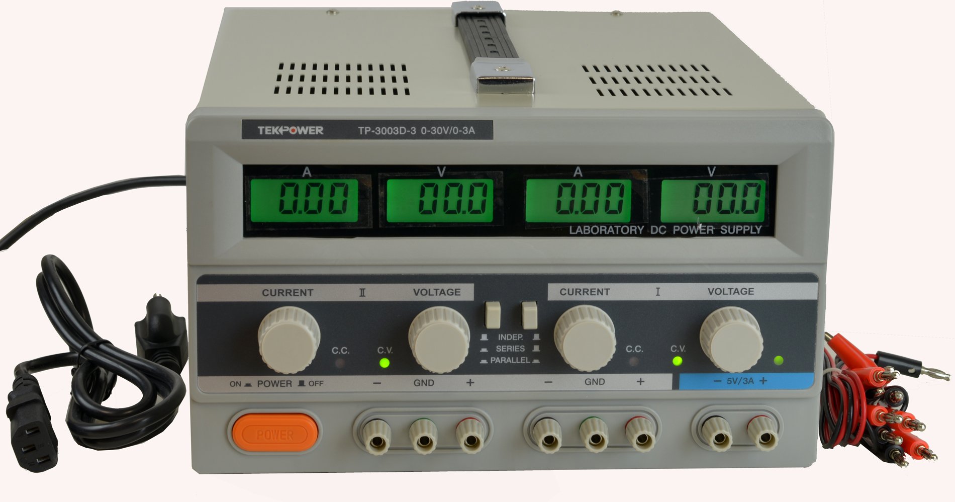 Kaito HY3003D-3,30V/3A Triple Output Linear DC Power Supply,Lab Grade 2 Main Output and one 5V Output