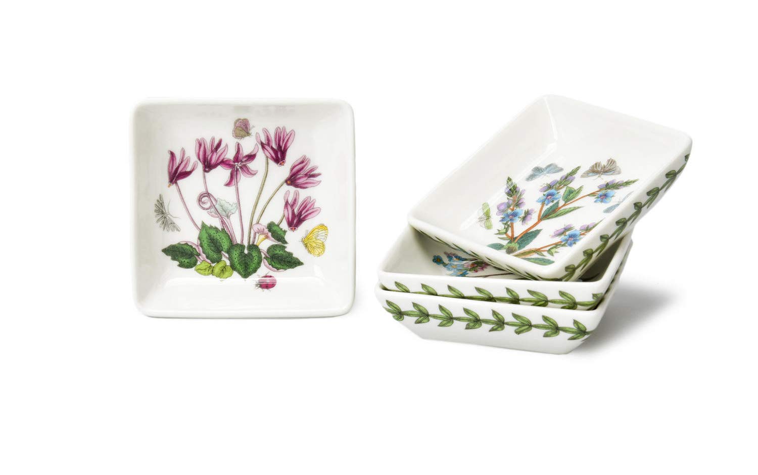 Portmeirion Botanic Garden 3-Inch Square Mini Dishes, Set of 4