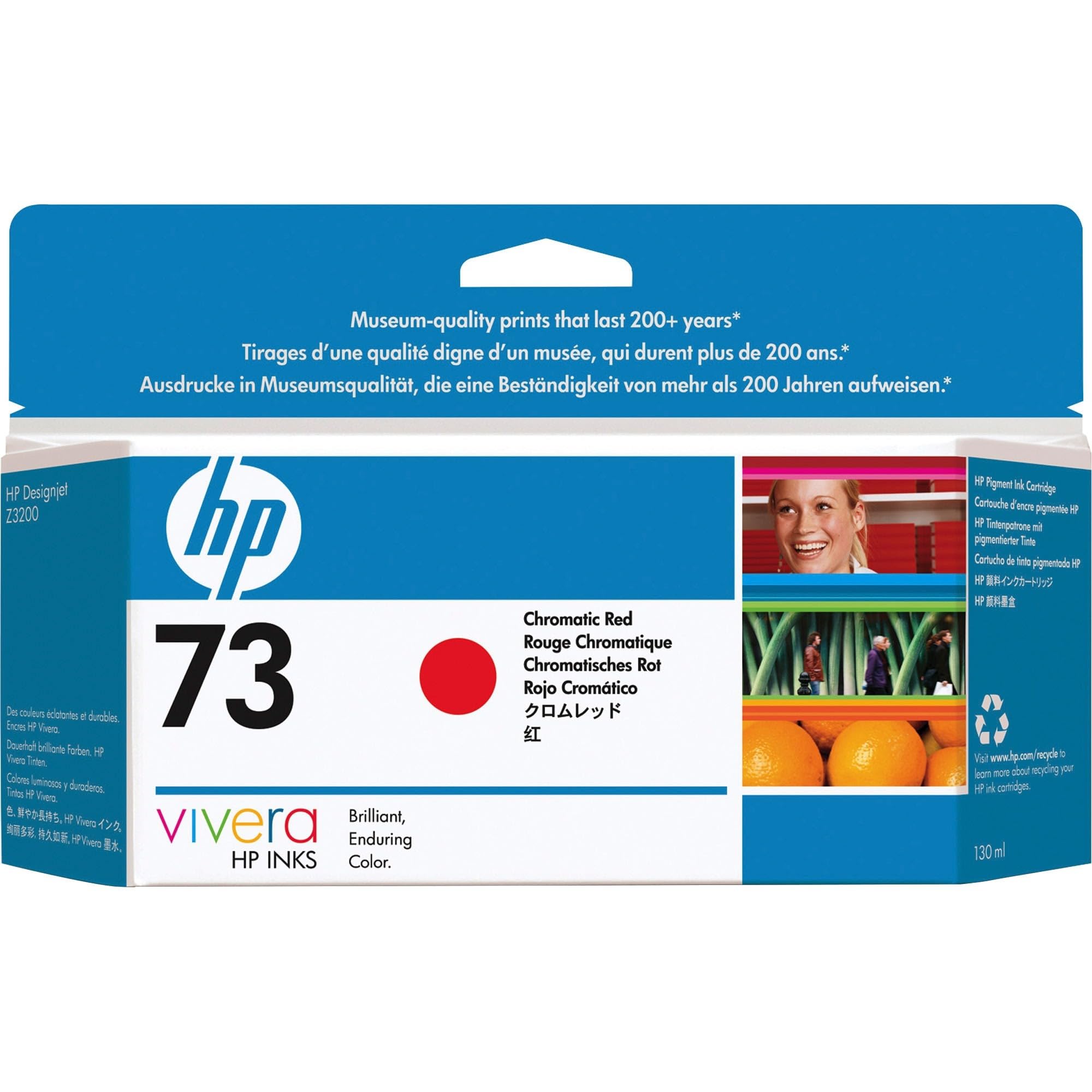 HP 73 Chromatic Red 130-ml Genuine Ink Cartridge (CD951A) for DesignJet Z3200 Large Format Printers