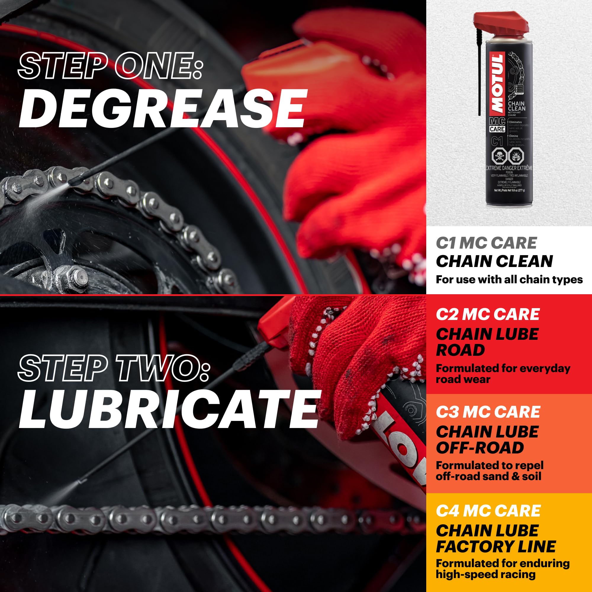 Motul 103243 C1 Chain Cleaner, 9.8 oz
