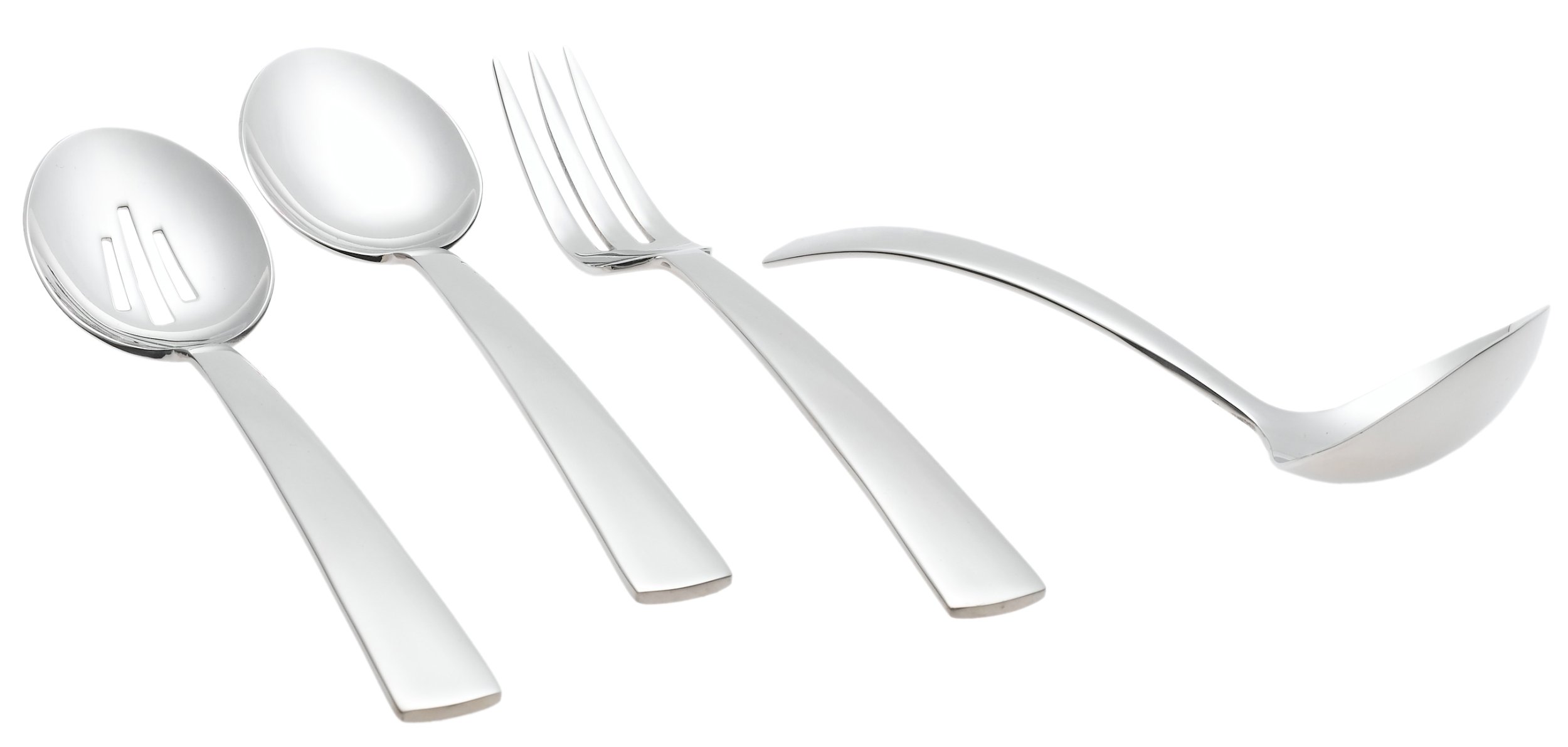 Ginkgo International Burton 4-Piece Stainless Steel Hostess Serving Set