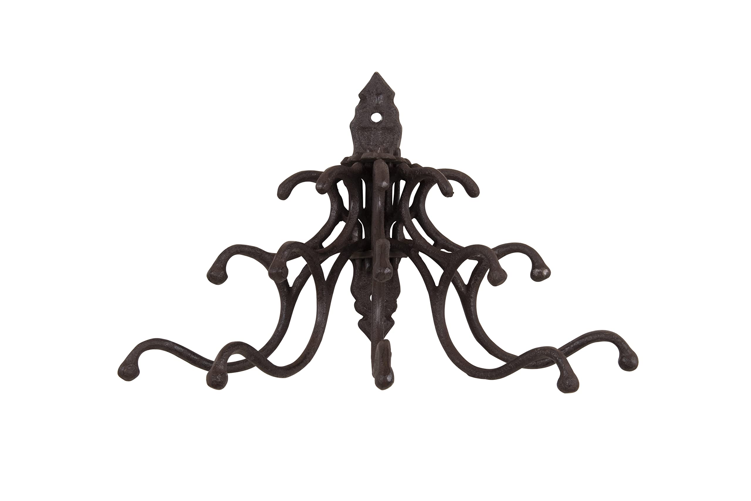 Creative Co-op HD5946 Antique Cast Iron Wall Hooks with Rust Finish
