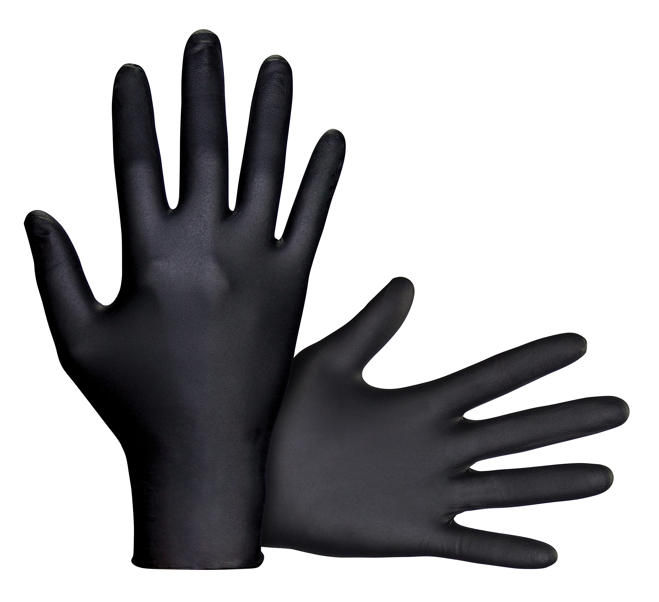 SAS Safety 66517 Raven Powder-Free Disposable Black Nitrile 7-Mil Gloves, 100 Gloves by Weight