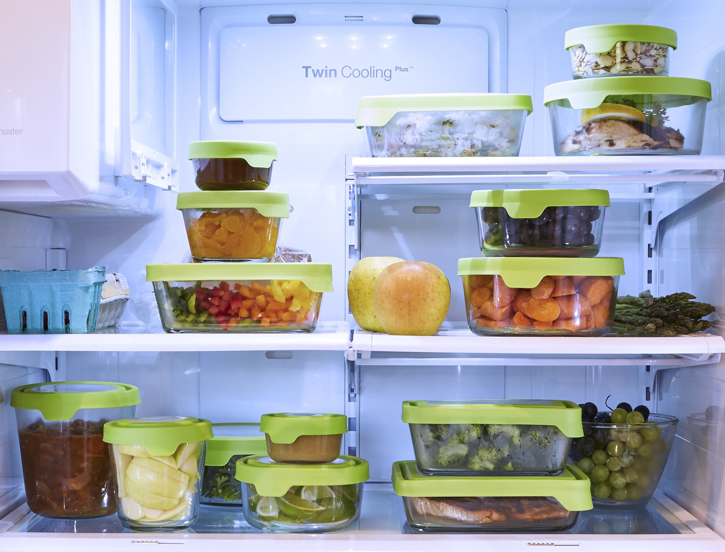 Anchor Hocking TrueSeal 1-Cup Glass Food Storage Container with Airtight Lid, Green