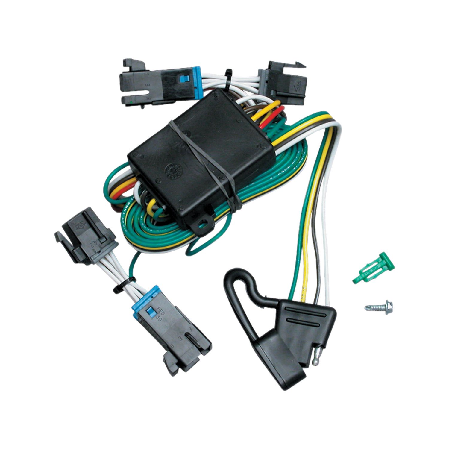 Tekonsha 118377 T-One® T-Connector Harness, 4-Way Flat, w/Converter, Compatable with 2000-2002 Chevrolet Express 1500, 2000-2002 Chevrolet Express 2500, 2000-2002 Chevrolet Express 3500, 2000-2002 GMC Savana 1500, 2000-2002 GMC Savana 2500, 2000-2002 GMC