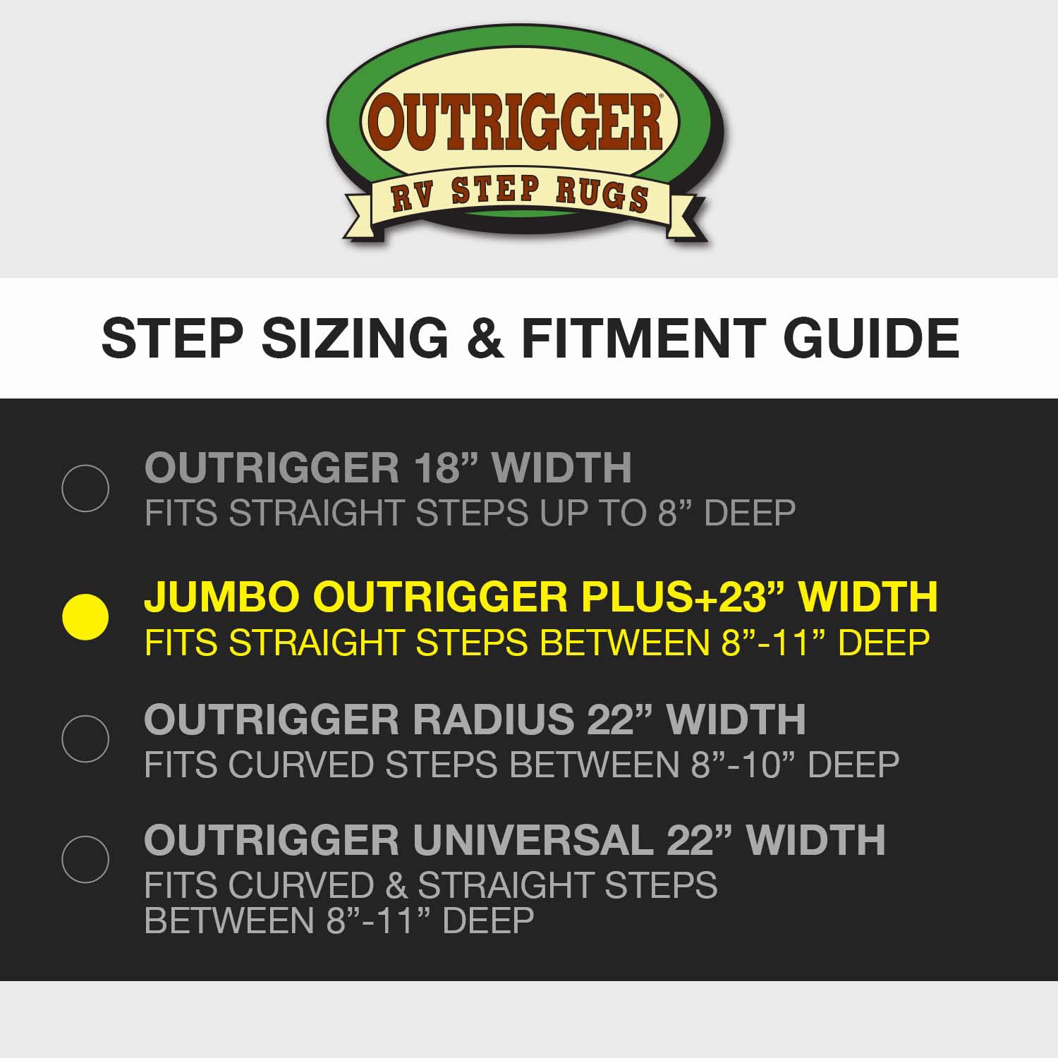 Prest-O-Fit 2-0354 Outrigger RV Step Rug Black Onyx 23 In. Wide