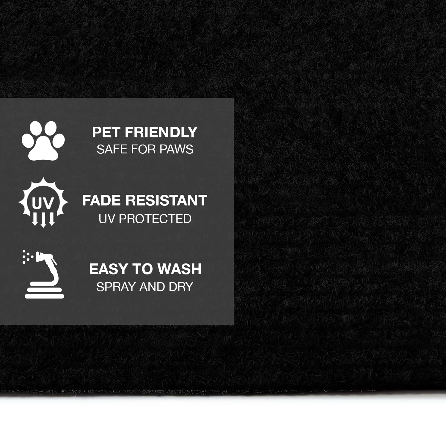 Prest-O-Fit 2-0354 Outrigger RV Step Rug Black Onyx 23 In. Wide