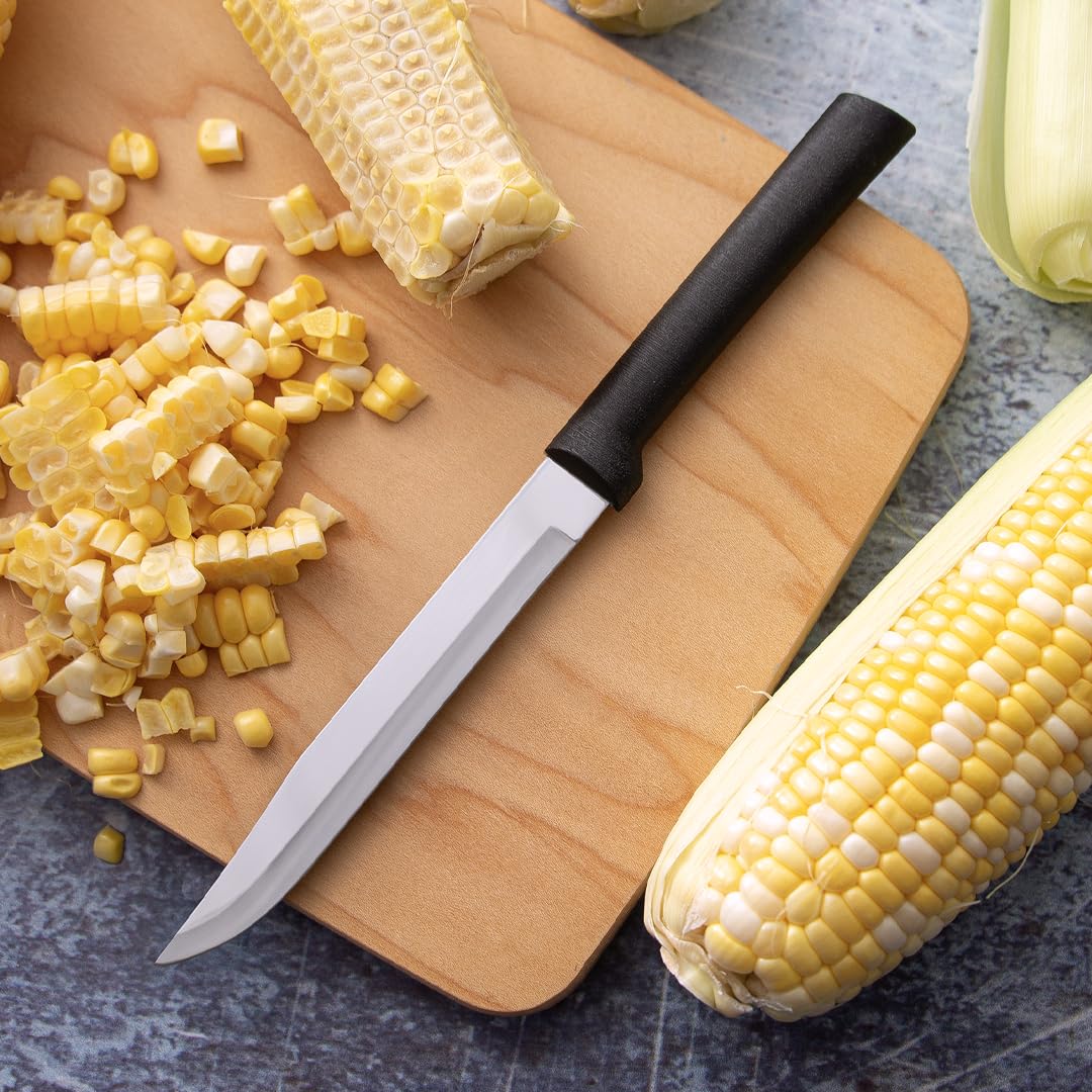 Rada Cutlery Utility Steak Knife Blade With Stainless Steel Resin, Made in the USA, 8-5/8 Inches, Black Handle
