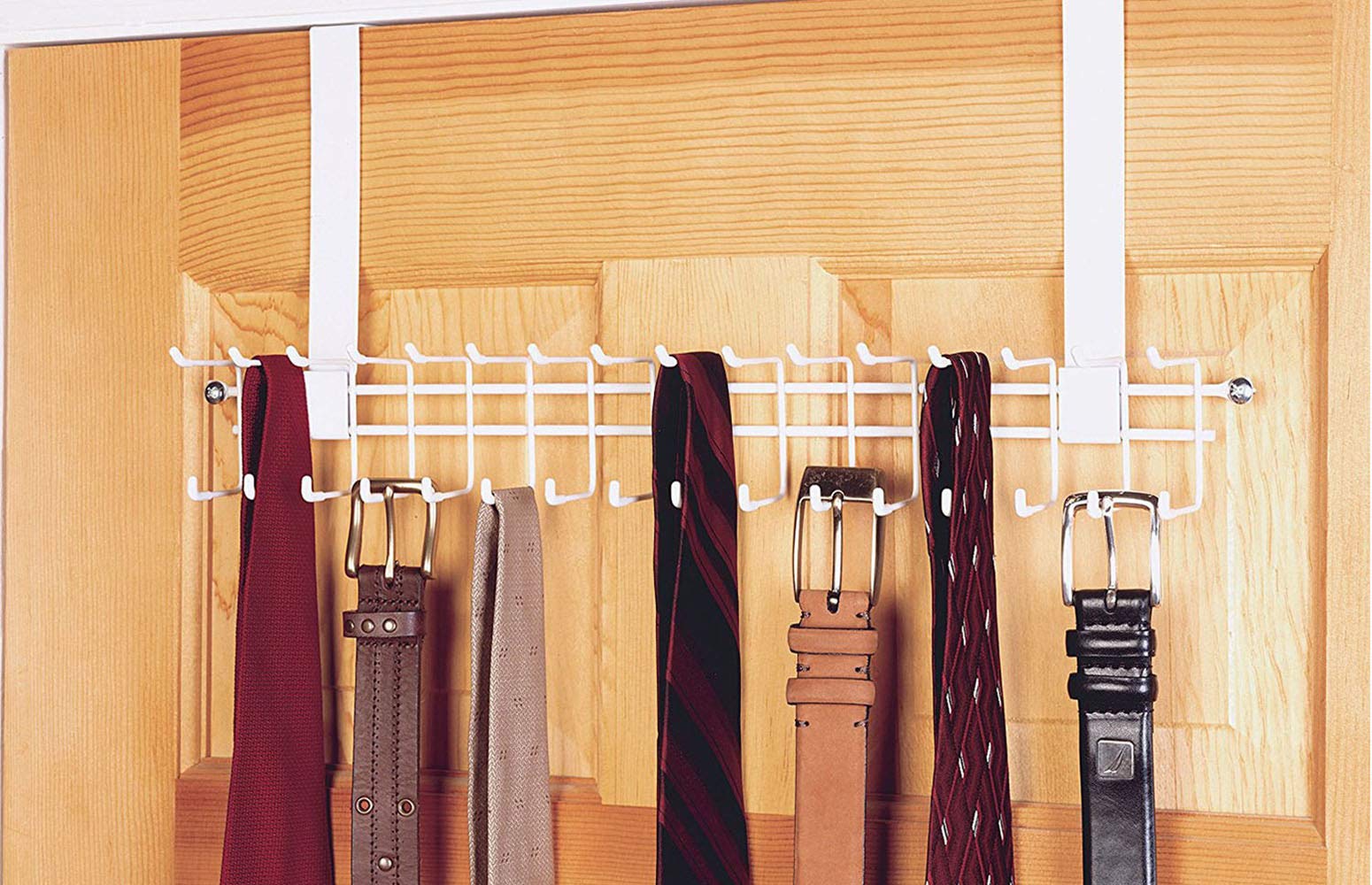 ClosetMaid 1217 Over-The-Door Tie and Belt Rack, White