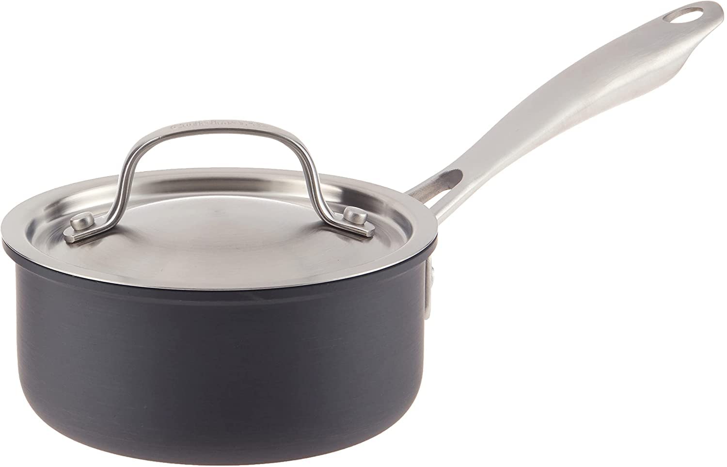 Cuisinart GG19-14 GreenGourmet Hard-Anodized Nonstick 1-Quart Saucepan with Cover, Black/Stainless