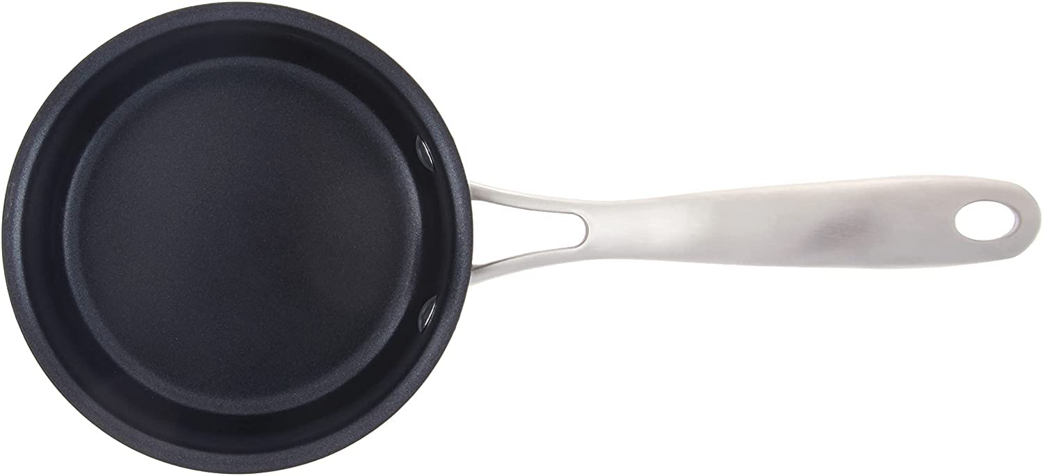 Cuisinart GG19-14 GreenGourmet Hard-Anodized Nonstick 1-Quart Saucepan with Cover, Black/Stainless