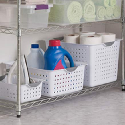 Sterilite Lg Wht Ultra Basket 16268006 Organizers Storage Kitchen 15 7/8 x 12 7/8 x 6 inches ; 1.1 pounds