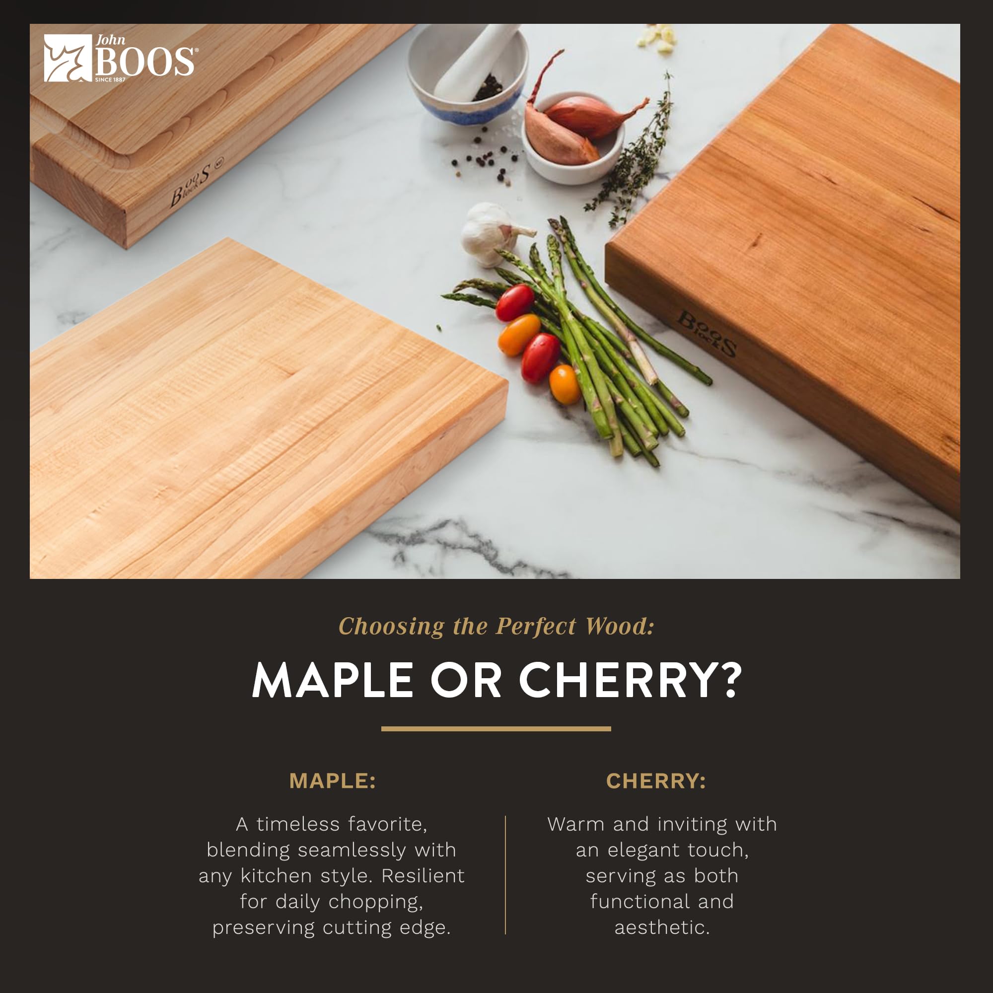 John Boos Block RA03 Maple Wood Edge Grain Reversible Cutting Board, 24 Inches x 18 Inches x 2.25 Inches