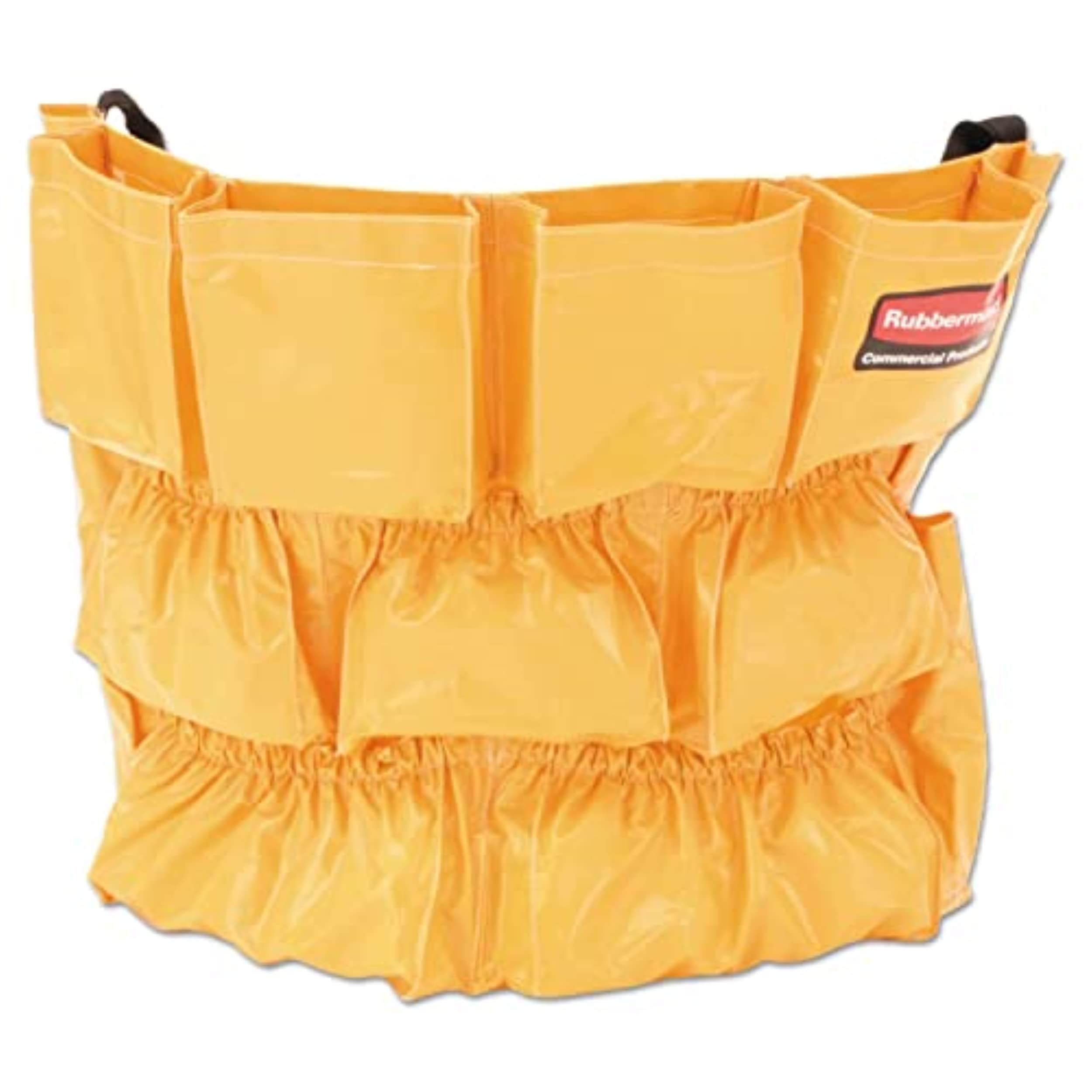 Rubbermaid Commercial Products Supply Organizing Caddy for Brute Trash Cans, Yellow, Tool Organizer Storage for Spray Bottles/PaperTowels/Gloves/Scrub Brush