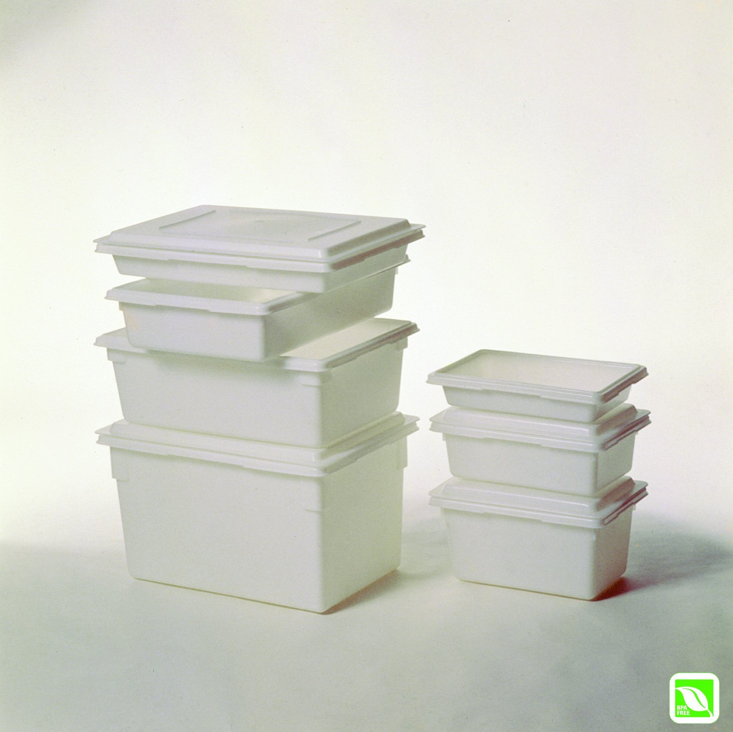 Rubbermaid Commercial Products (FG350900WHT) Food Storage Box/Tote for Restaurant/Kitchen/Cafeteria, 3.5 Gallon, White