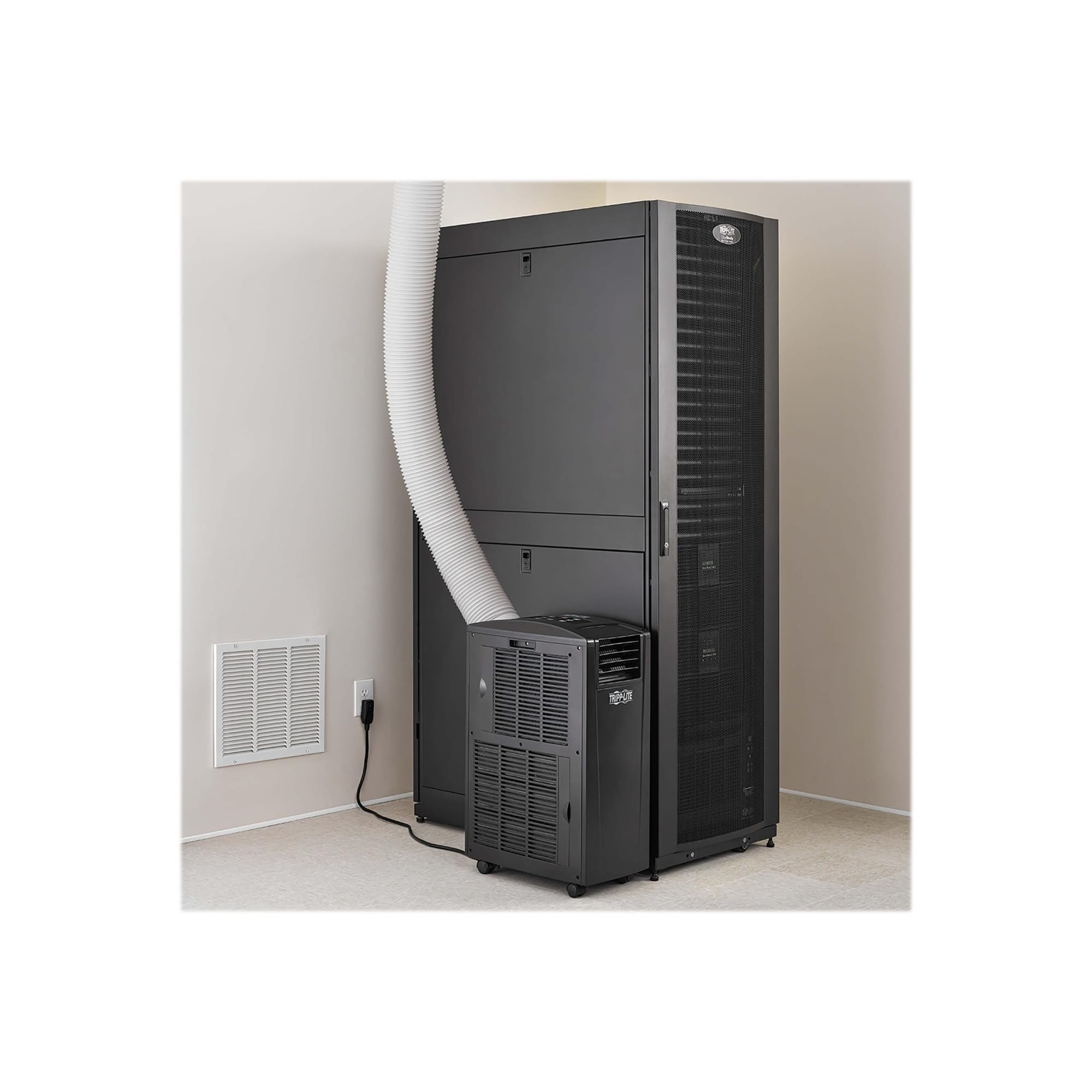 Tripp Lite Portable Air Conditioner for Server Racks and Spot Cooling, Self-Contained AC Unit, 12000 BTU (3.5kW), 120V, Gen 2 (SRCOOL12K) , Black