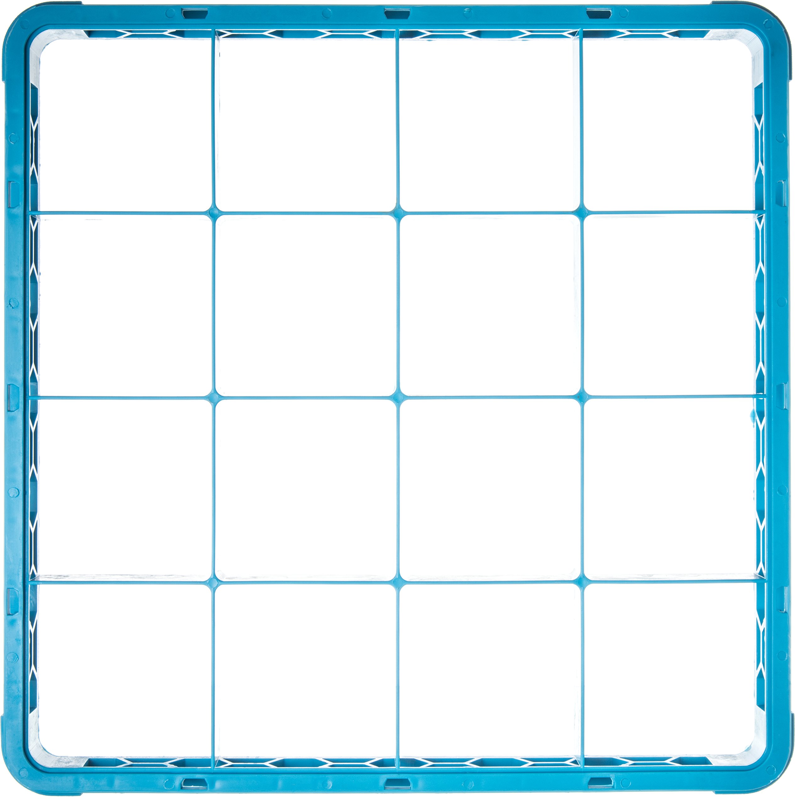 CFS OptiClean 16 Compartment Divided Glass Rack Extender, 1.78", CFS Blue