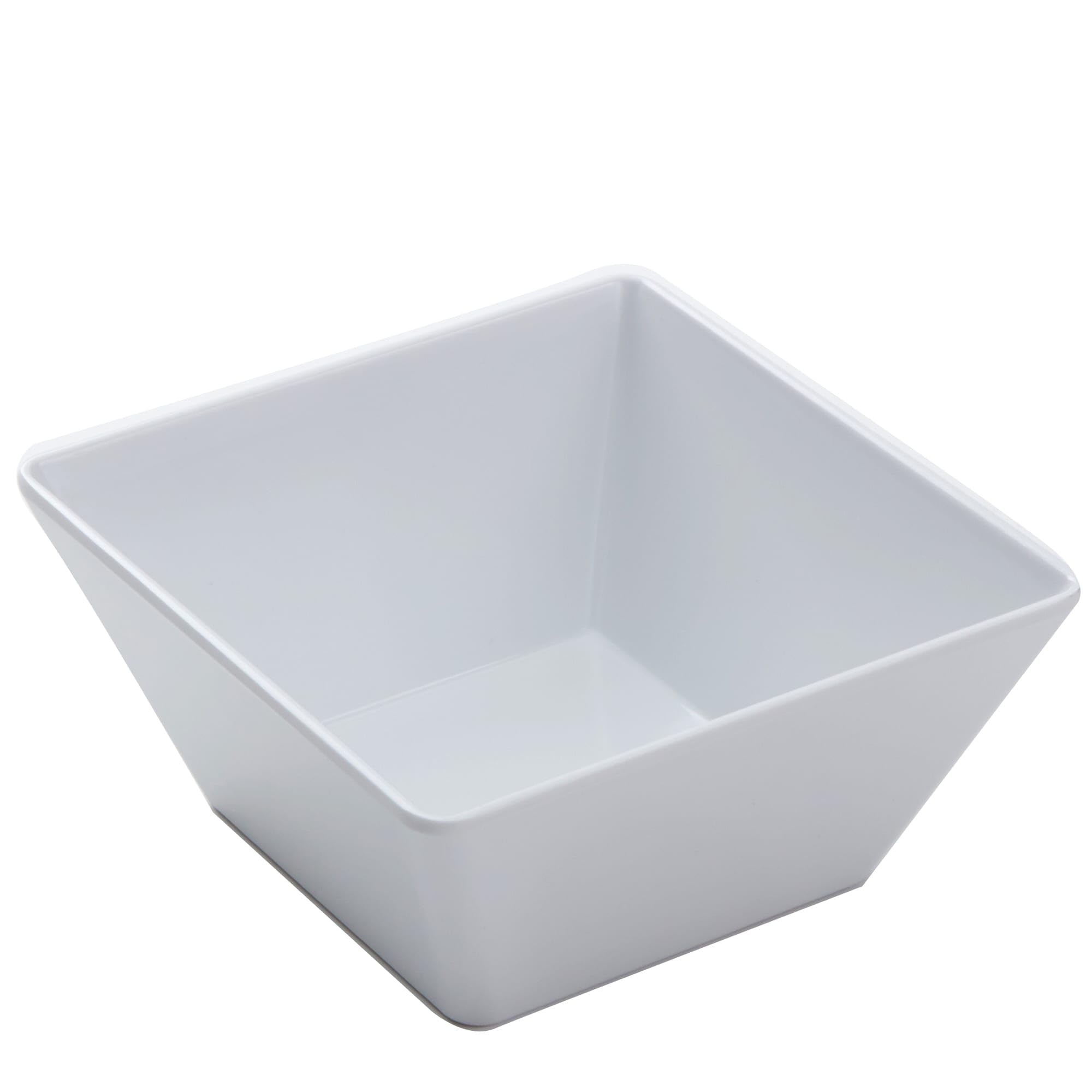 American Metalcraft MELSQ73 Melamine 7" Square Bowl, 58-Ounce, White