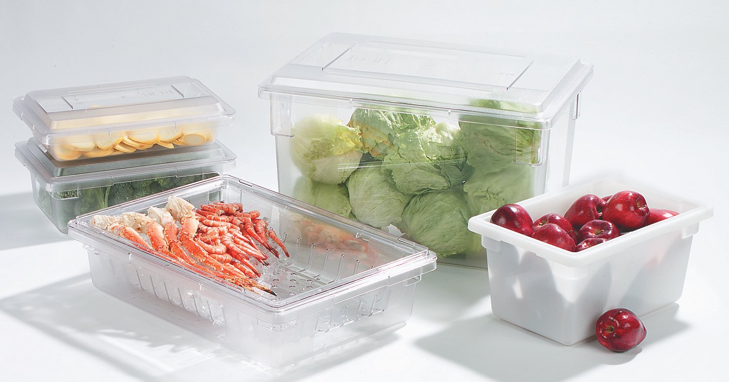 CFS 1064202 Polyethylene Food Box Storage Container, White