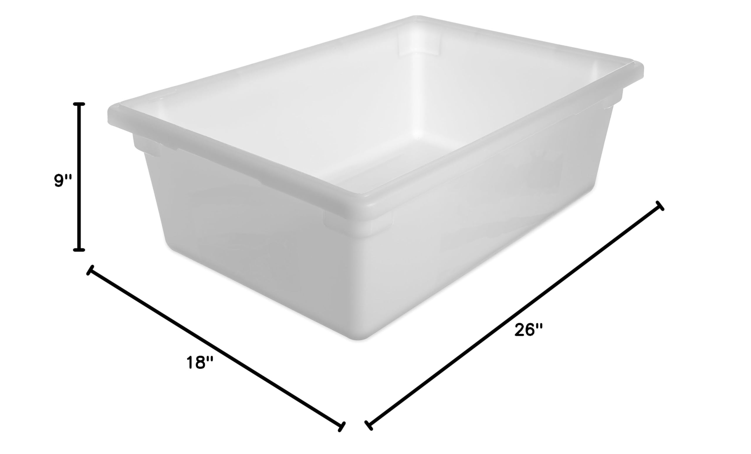 CFS 1064202 Polyethylene Food Box Storage Container, White