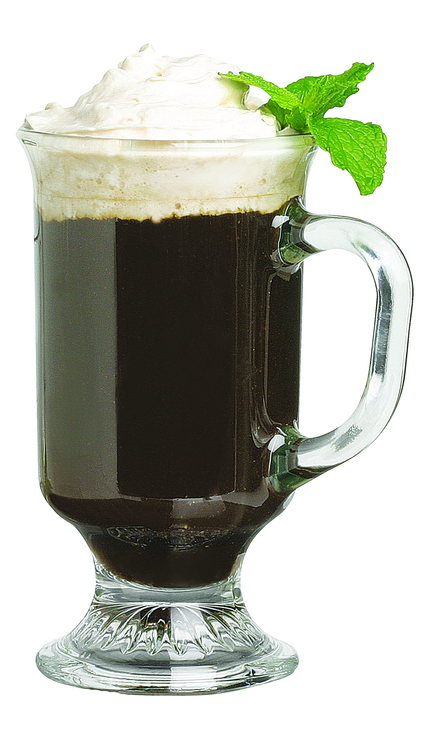 Anchor Hocking 8-oz Irish Set of 12 Coffee Mug Set, 12 Count (Pack of 1), Crystal Clear Glass