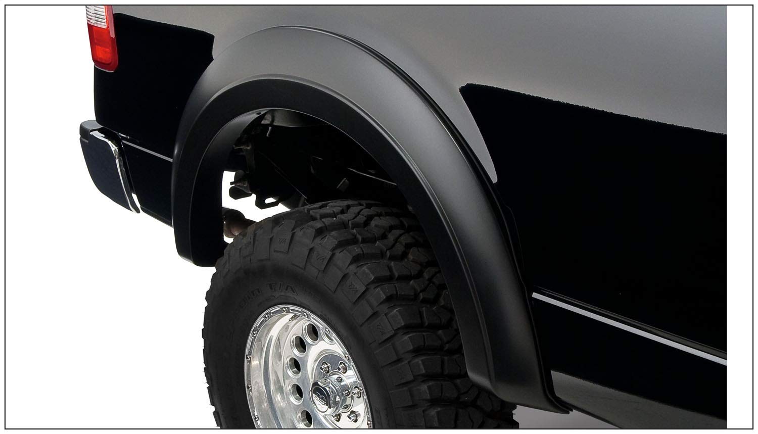 Bushwacker Extend-A-Fender Extended Rear Fender Flares | 2-Piece Set, Black, Smooth Finish | 20052-02 | Fits 2004-2008 Ford F-150 Styleside