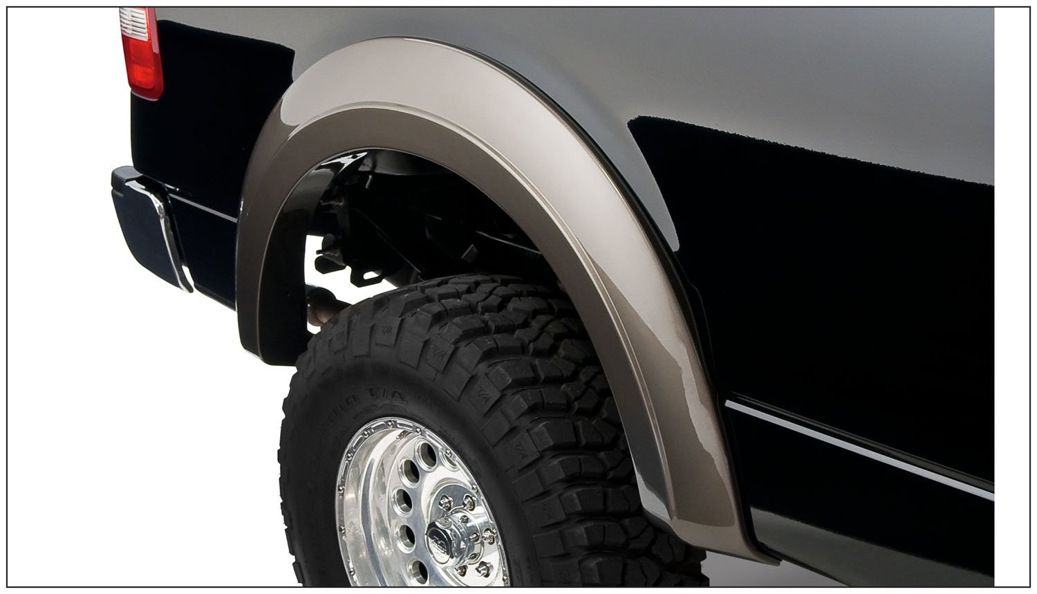 Bushwacker Extend-A-Fender Extended Rear Fender Flares | 2-Piece Set, Black, Smooth Finish | 20052-02 | Fits 2004-2008 Ford F-150 Styleside