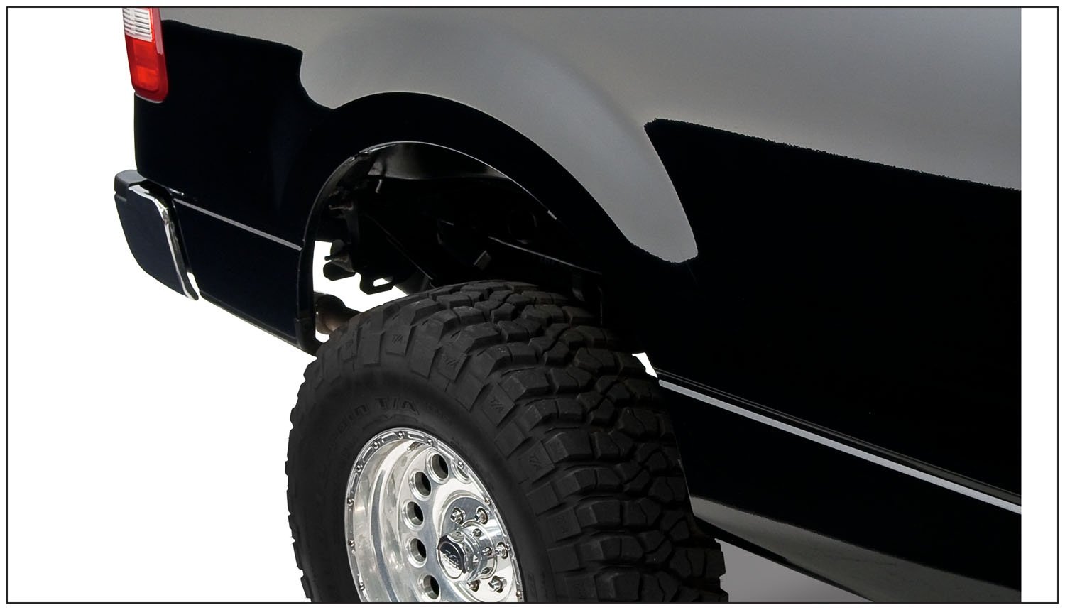 Bushwacker Extend-A-Fender Extended Rear Fender Flares | 2-Piece Set, Black, Smooth Finish | 20052-02 | Fits 2004-2008 Ford F-150 Styleside