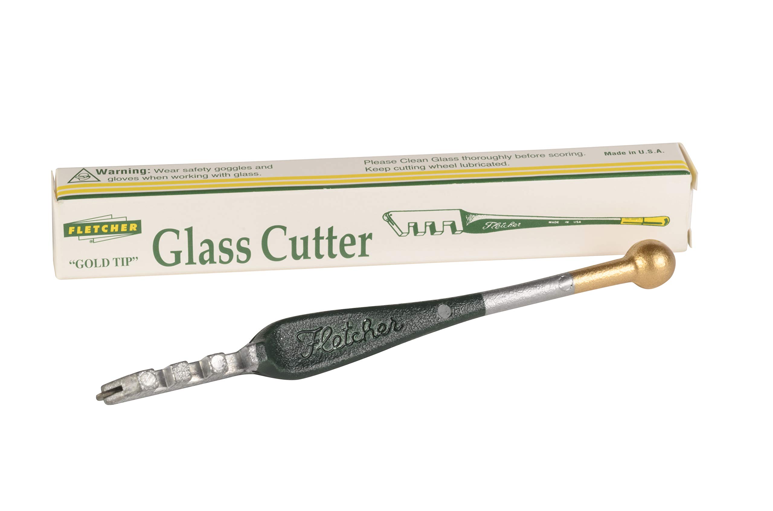 Fletcher-Terry Gold-Tip Handheld Glass Cutter, Cutting Tool (Carbide)