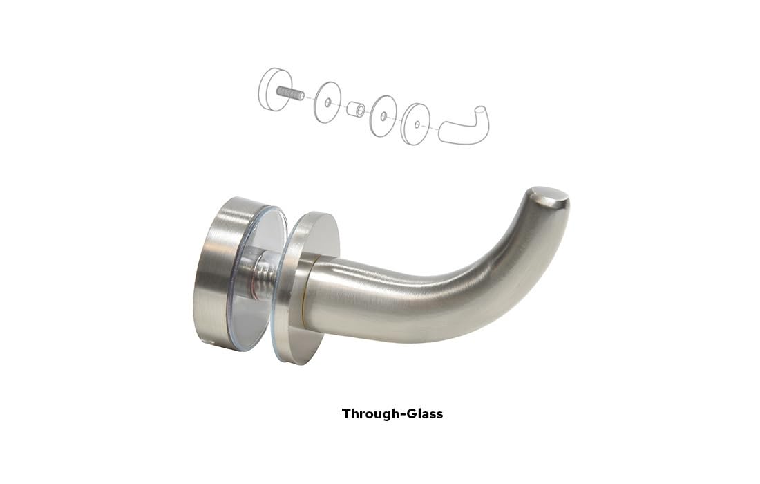 C.R. Laurence DRH1BN CRL Brushed Nickel Designer Robe Hook