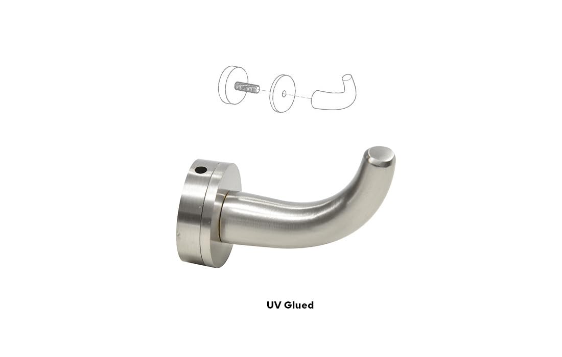C.R. Laurence DRH1BN CRL Brushed Nickel Designer Robe Hook