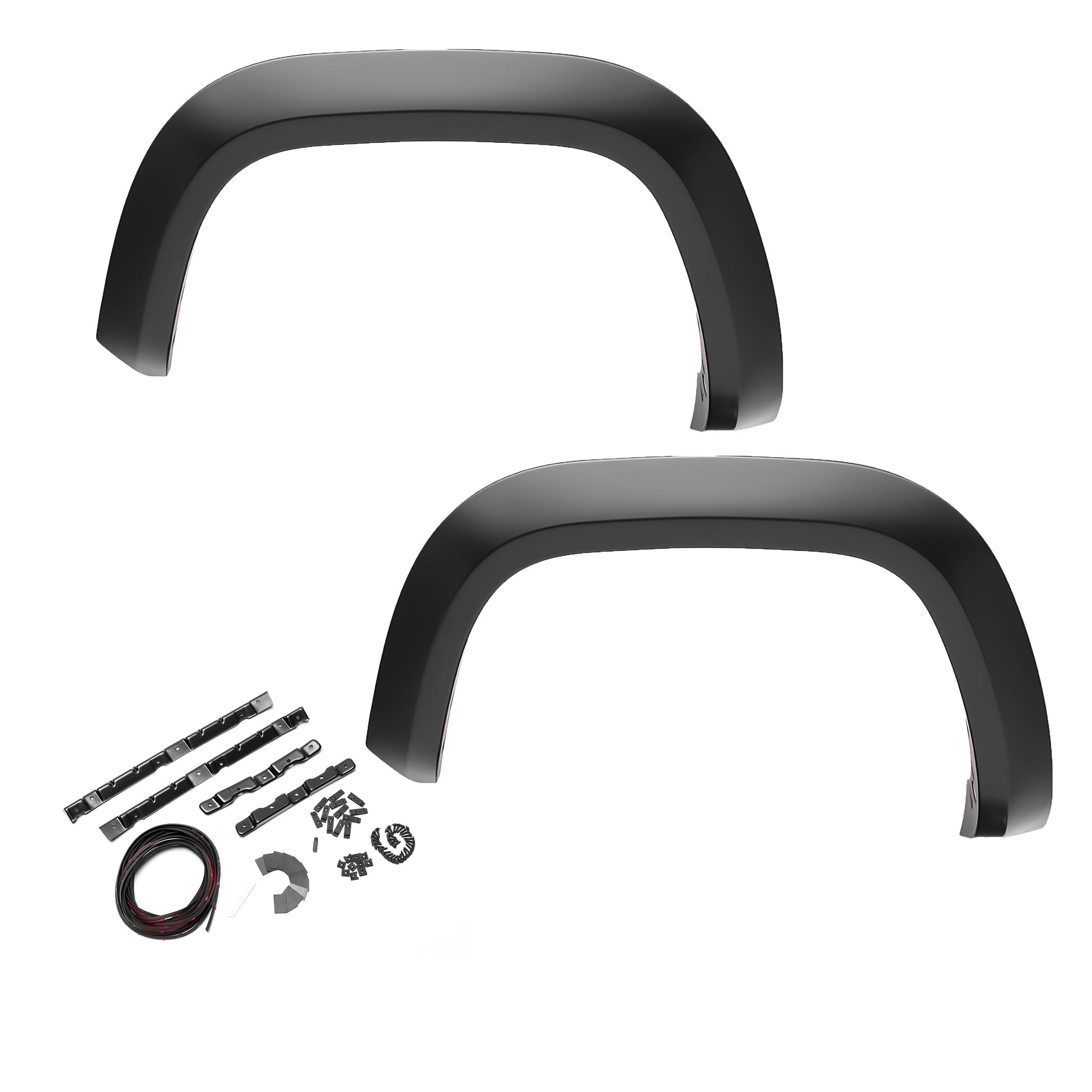 Bushwacker Extend-A-Fender Extended Front Fender Flares | 2-Piece Set, Black, Smooth Finish | 20075-02 | Fits 1999-2007 Ford F-250/F-350/F-450/F-550 Super Duty Styleside