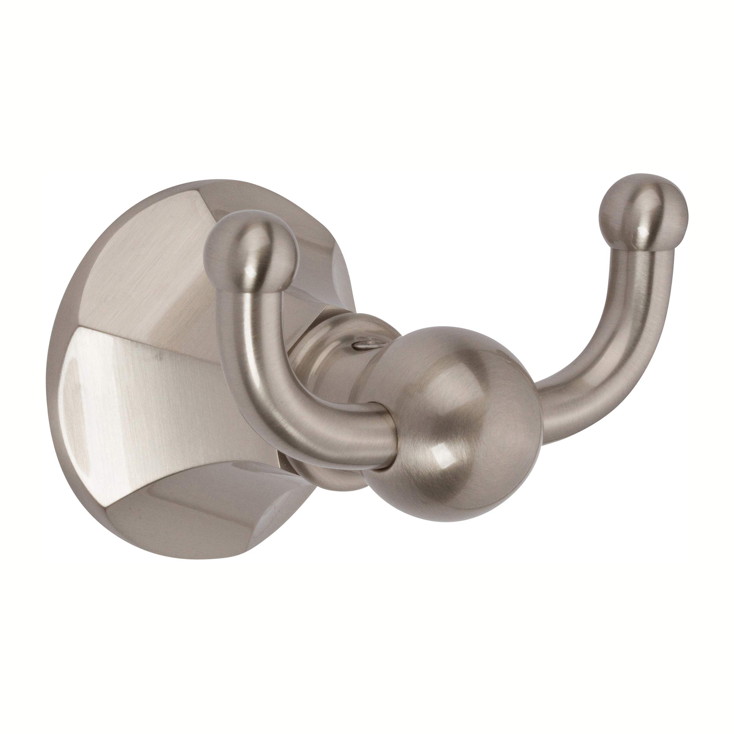Ginger 611/SN Empire, Double Robe Hook, Satin Nickel