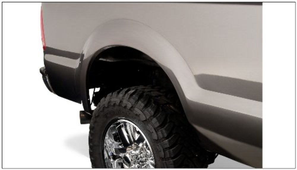 Bushwacker Extend-A-Fender Extended Rear Fender Flares | 2-Piece Set, Black, Smooth Finish | 20076-02 | Fits 1999-2007 Ford F-250/F-350 Super Duty Styleside (Excludes Dually)