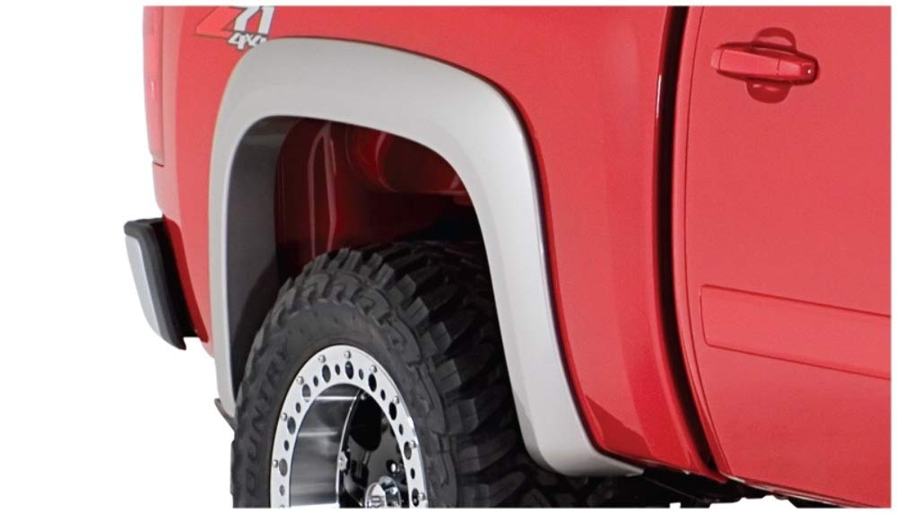 Bushwacker Extend-A-Fender Extended Rear Fender Flares | 2-Piece Set, Black, Smooth Finish | 40078-02 | Fits 2007-2013 Silverado 1500; 2007-2014 2500 HD, 3500 HD w/ 6.6' or 8.1' Bed (Excludes Dually)