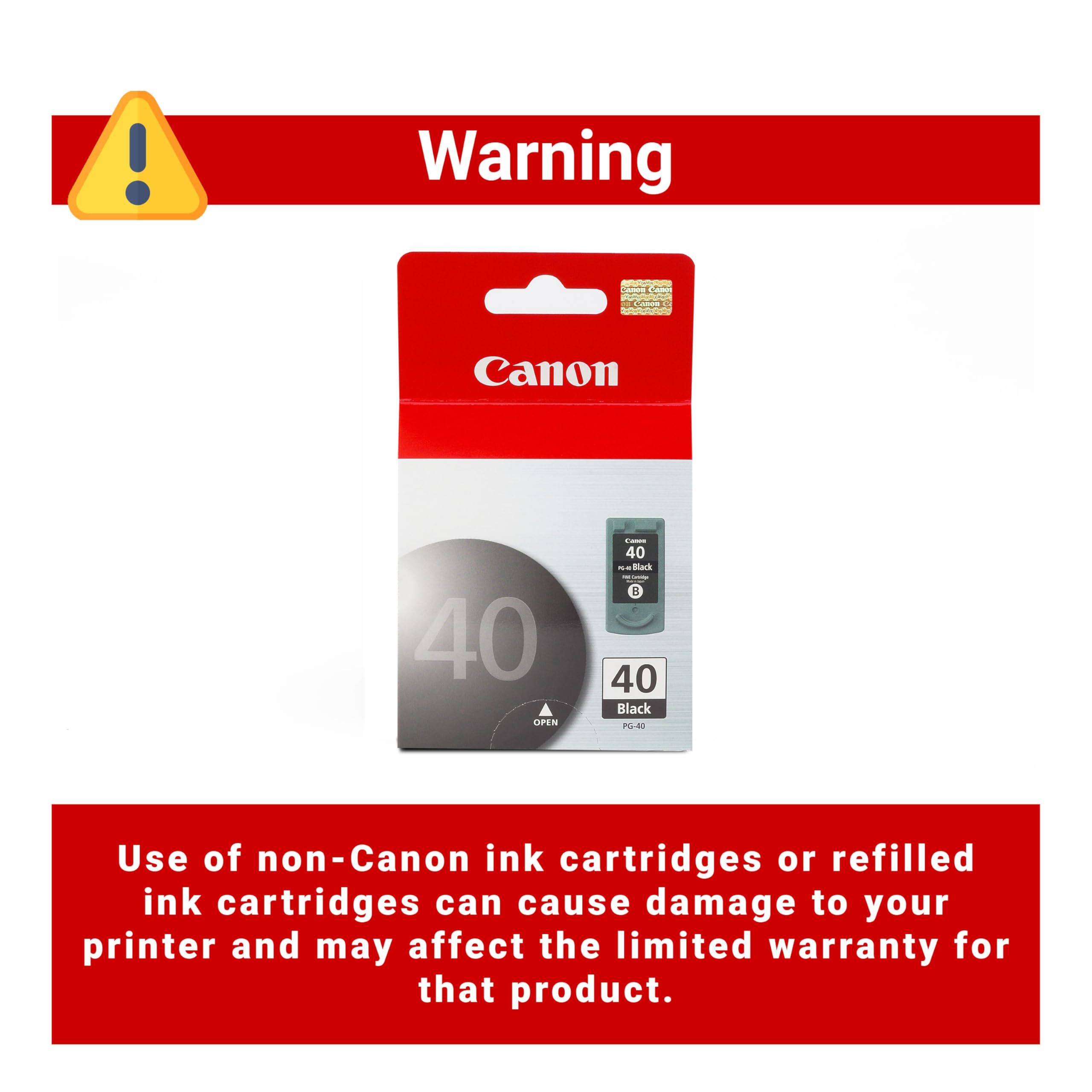 Canon 0615B013 PG 40 Twin Pack Original Ink Tank, Black