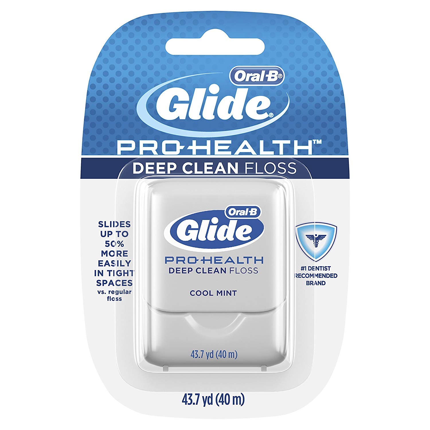 Oral-B Glide Pro-Health Dental Floss, Deep Clean, Cool Mint Flavor, 40 m (Pack of 6)