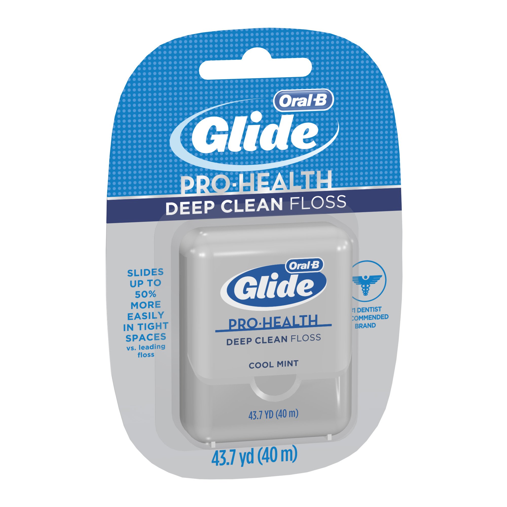 Oral-B Glide Pro-Health Dental Floss, Deep Clean, Cool Mint Flavor, 40 m (Pack of 6)