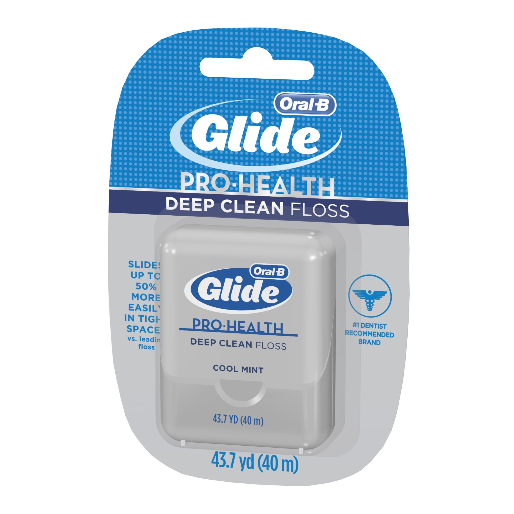 Oral-B Glide Pro-Health Dental Floss, Deep Clean, Cool Mint Flavor, 40 m (Pack of 6)