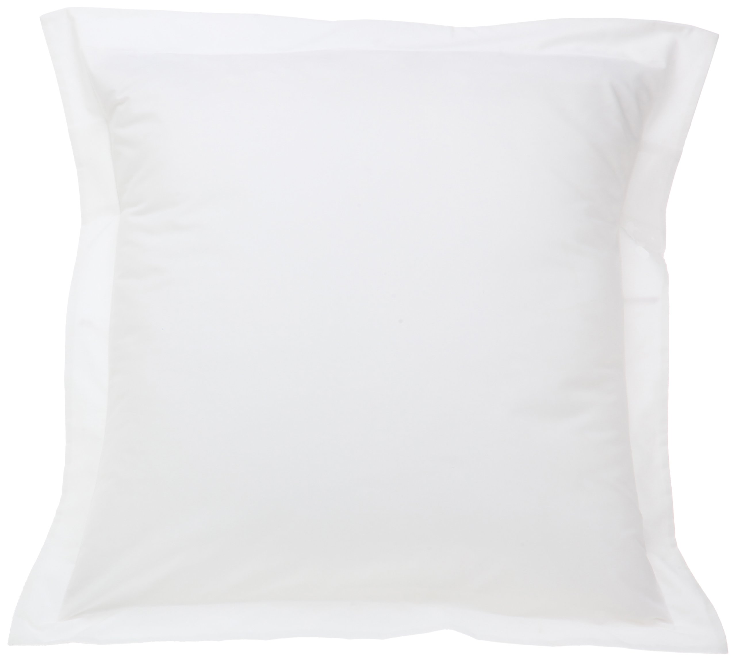FRESH IDEAS Poplin Tailored Pillow Sham, Euro, White