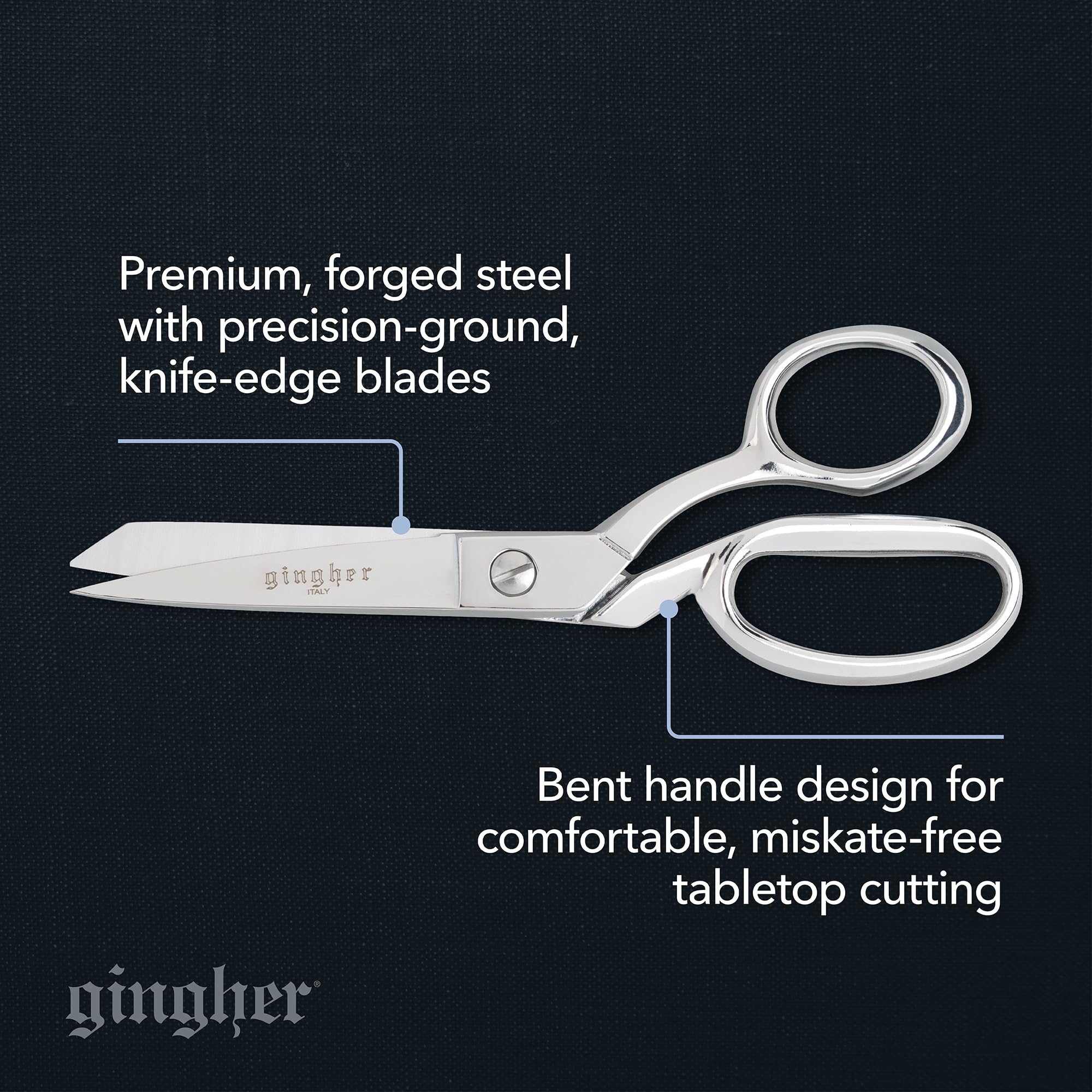 Gingher Scissors Knife-Edge Dressmaker Shears 7"