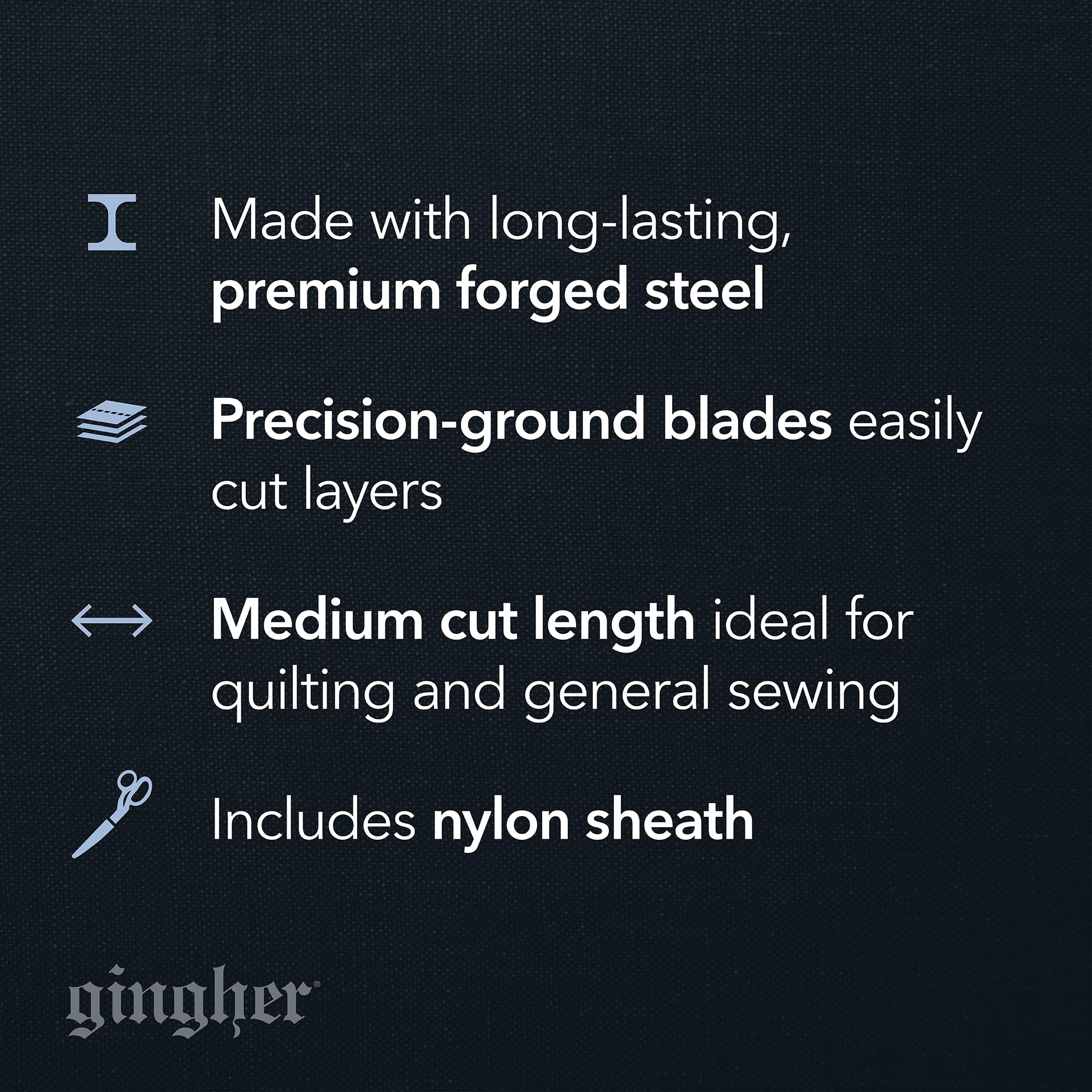 Gingher Scissors Knife-Edge Dressmaker Shears 7"