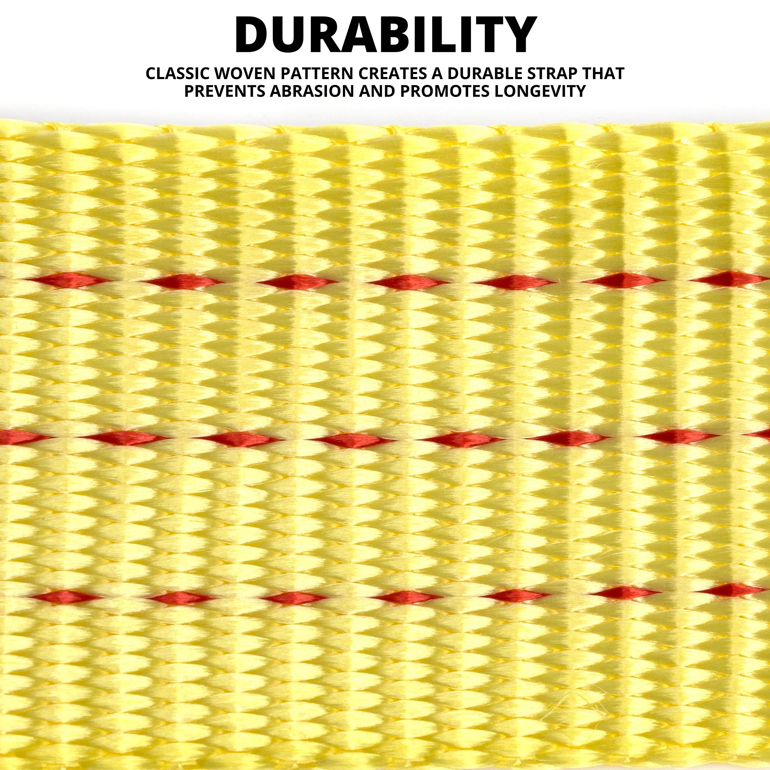 NEIKO 51005A Heavy-Duty Tow Strap with Hooks, 2 Inches by 20 Feet, Woven Polyester Webbing, and 10,000-Pound Capacity, HD Truck Recovery Strap and ATV Tow Strap, Tow Rope for Vehicles