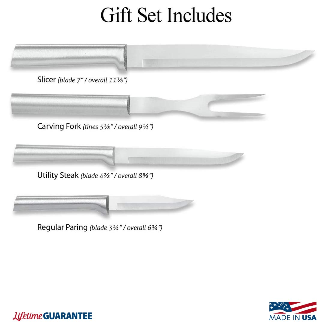 Rada Cutlery Prepare Then Carve Carving Knife Gift Set β Stainless Steel Blades With Aluminum Handles