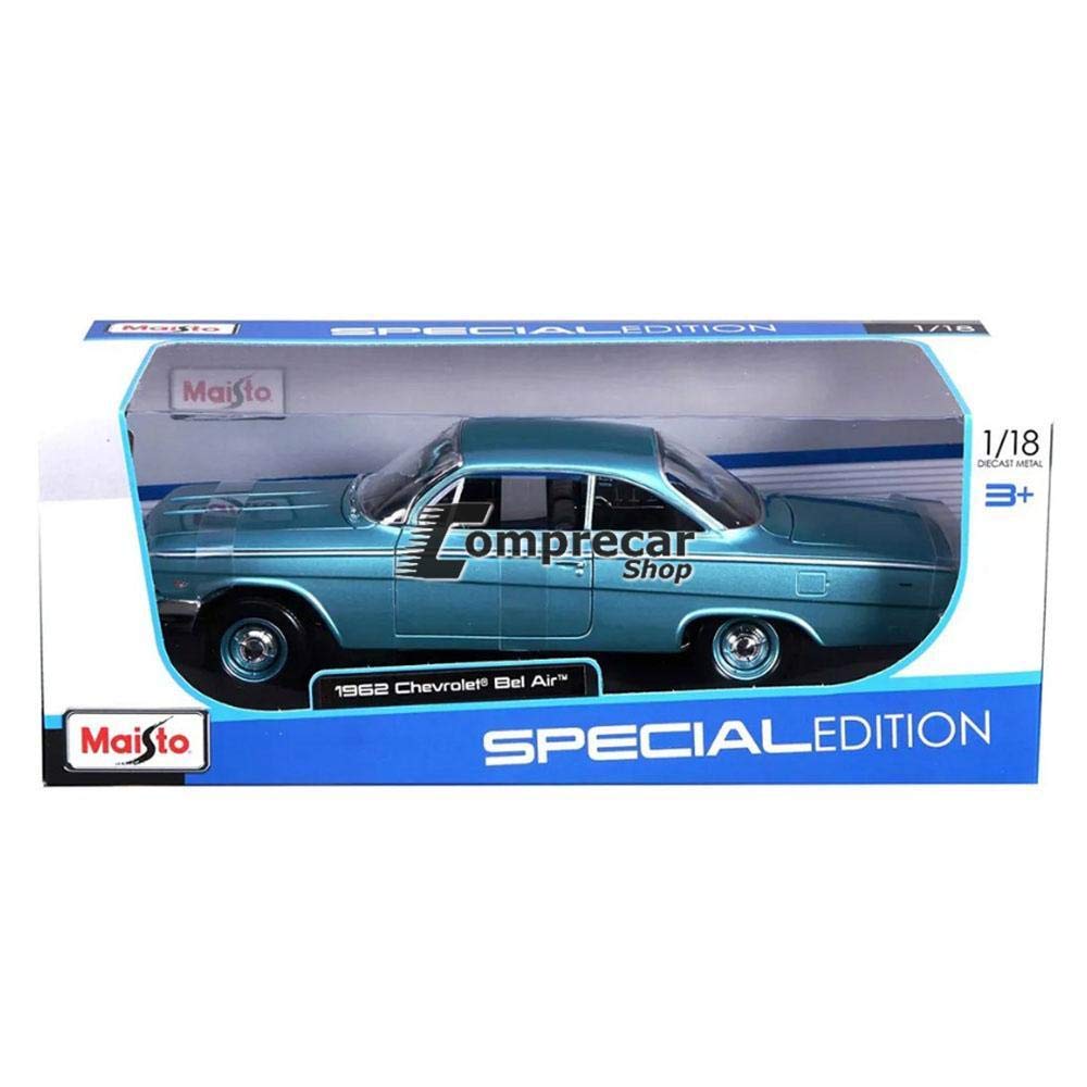 Maisto 1:18 Scale 1962 Chevy Bel Air Diecast Vehicle (Colors May Vary)
