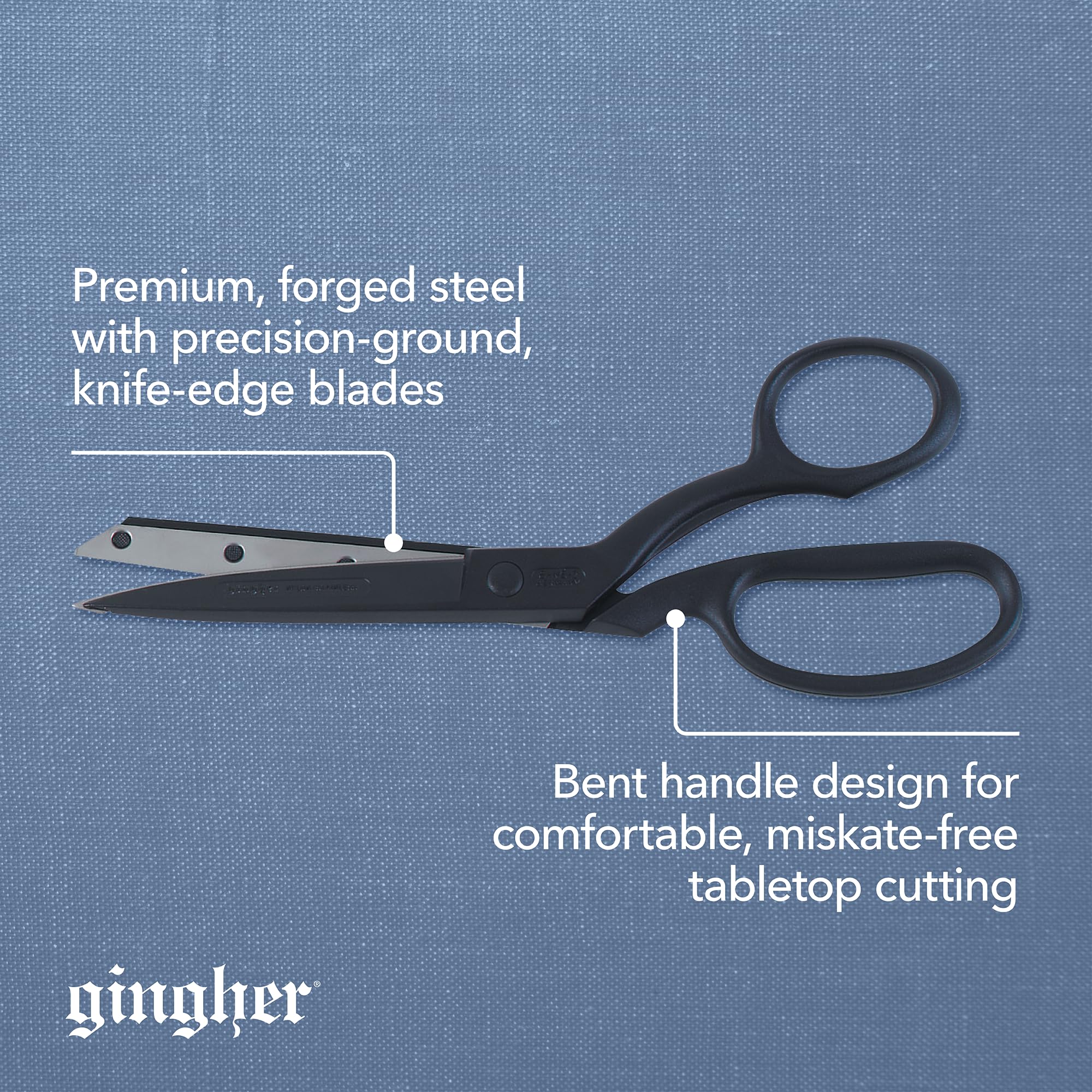 Gingher 8 Inch Featherweight Bent Handle Scissors