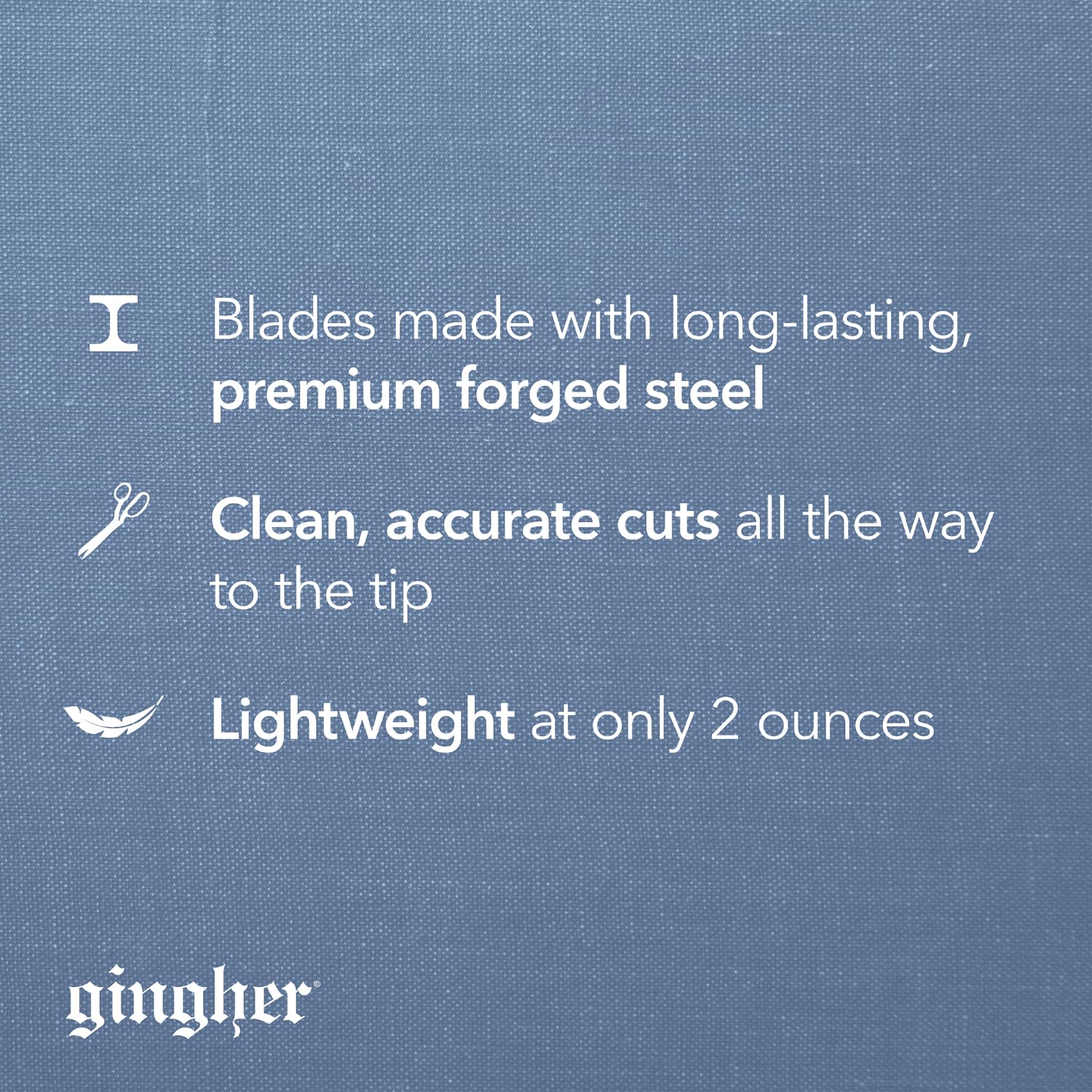Gingher 8 Inch Featherweight Bent Handle Scissors