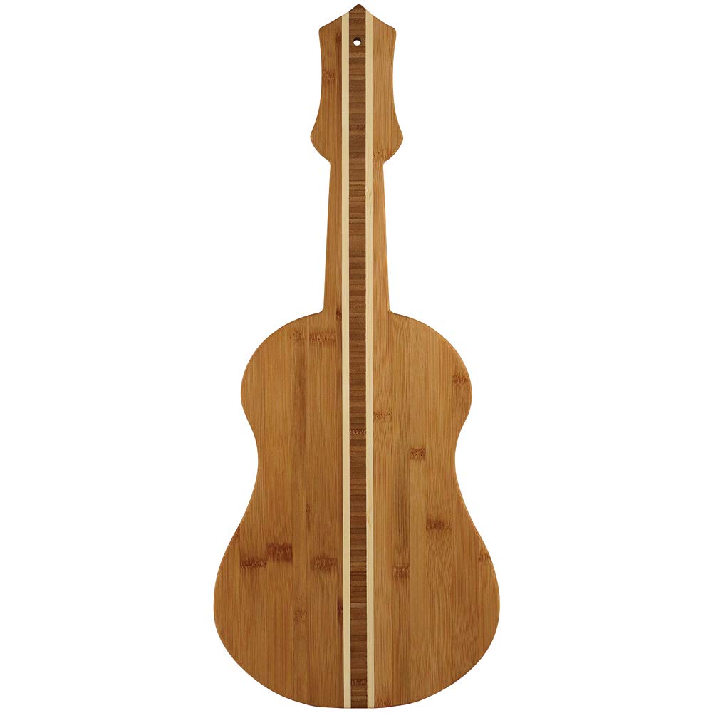 Totally Bamboo Ukulele Shaped Bamboo Serving Board, 22" by 9"